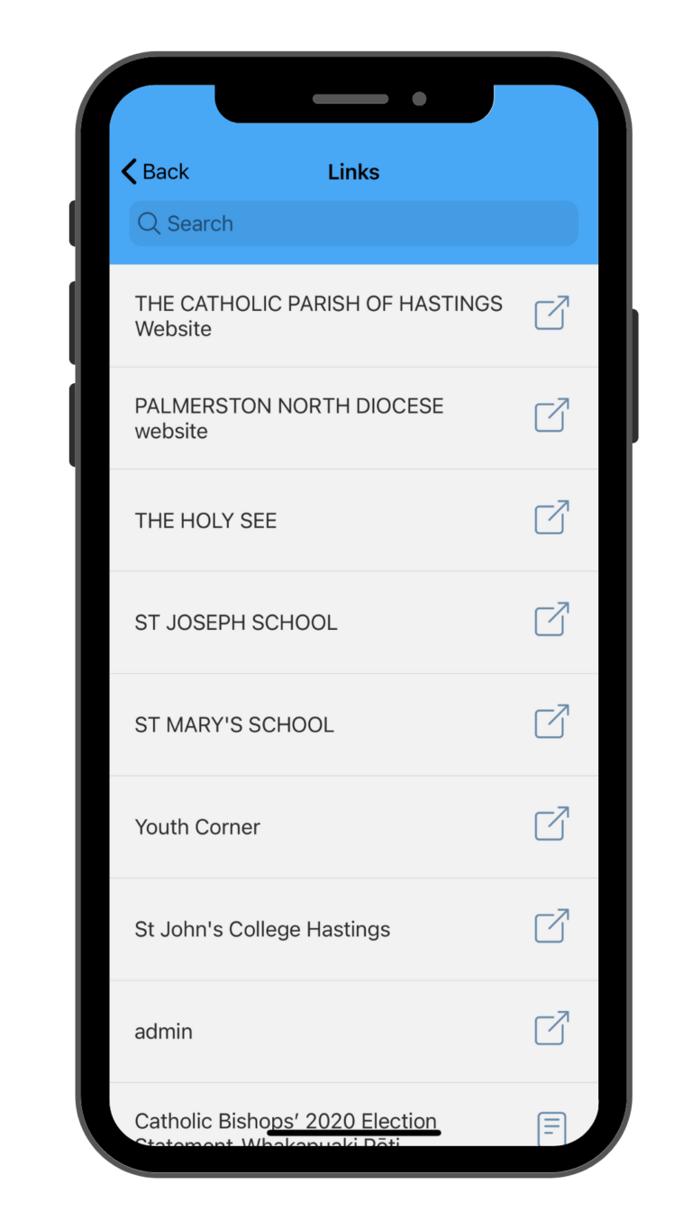 Website Links & Timetables | App Features | Church Apps by Snapp Mobile